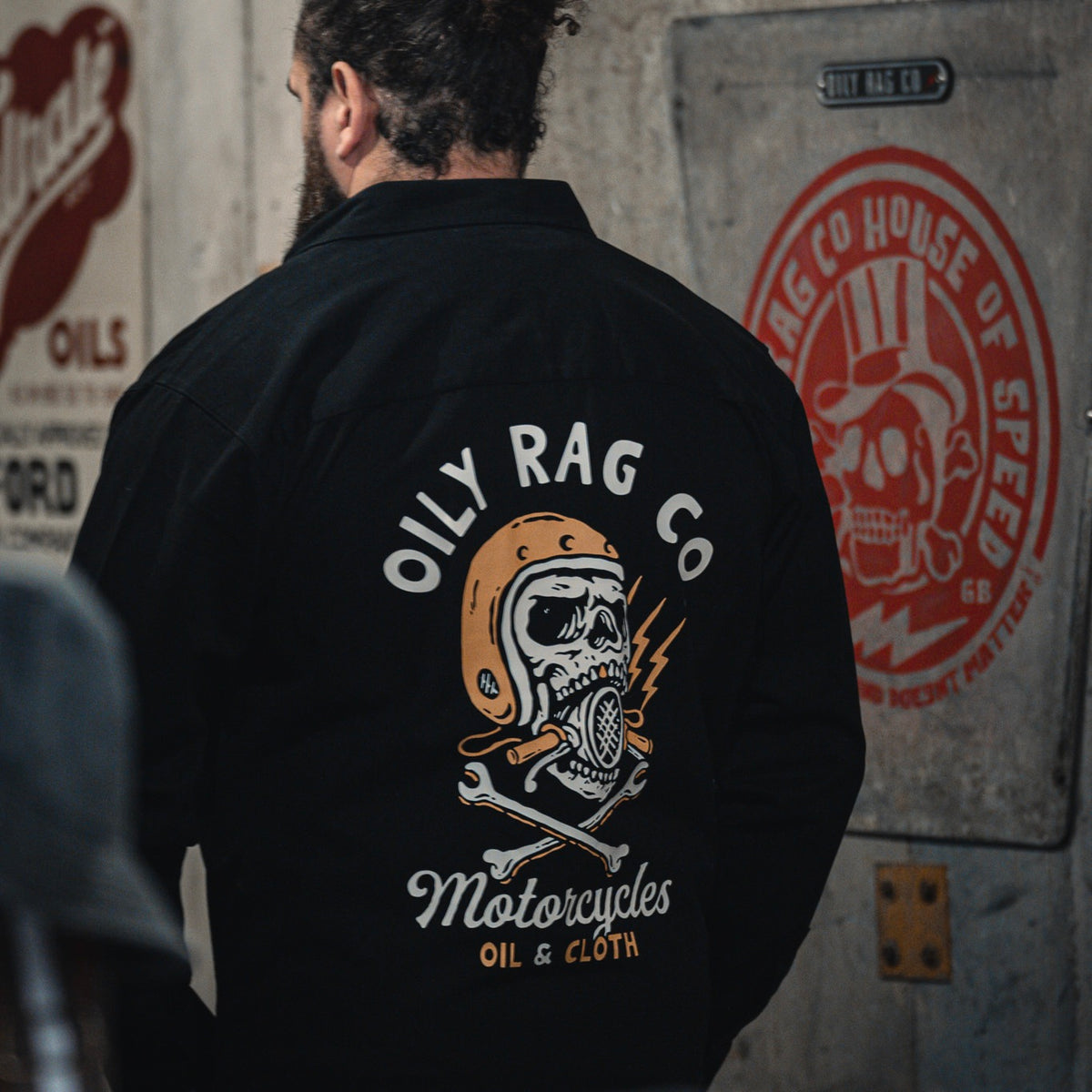 Oily Rag Co Motorcycles Drill Shirt - Black | Oily Rag Co – Oily Rag Co.