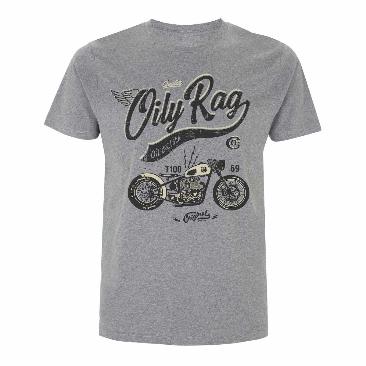 Oily Rag Co Bobber Tshirt - Urban Style Collection - Grey | Oily Rag Co ...