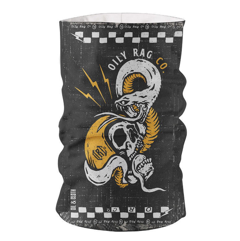 Oily Rag Skull n Snakes TooB - Charcoal/Offwhite/Yellow - Multi-funtio